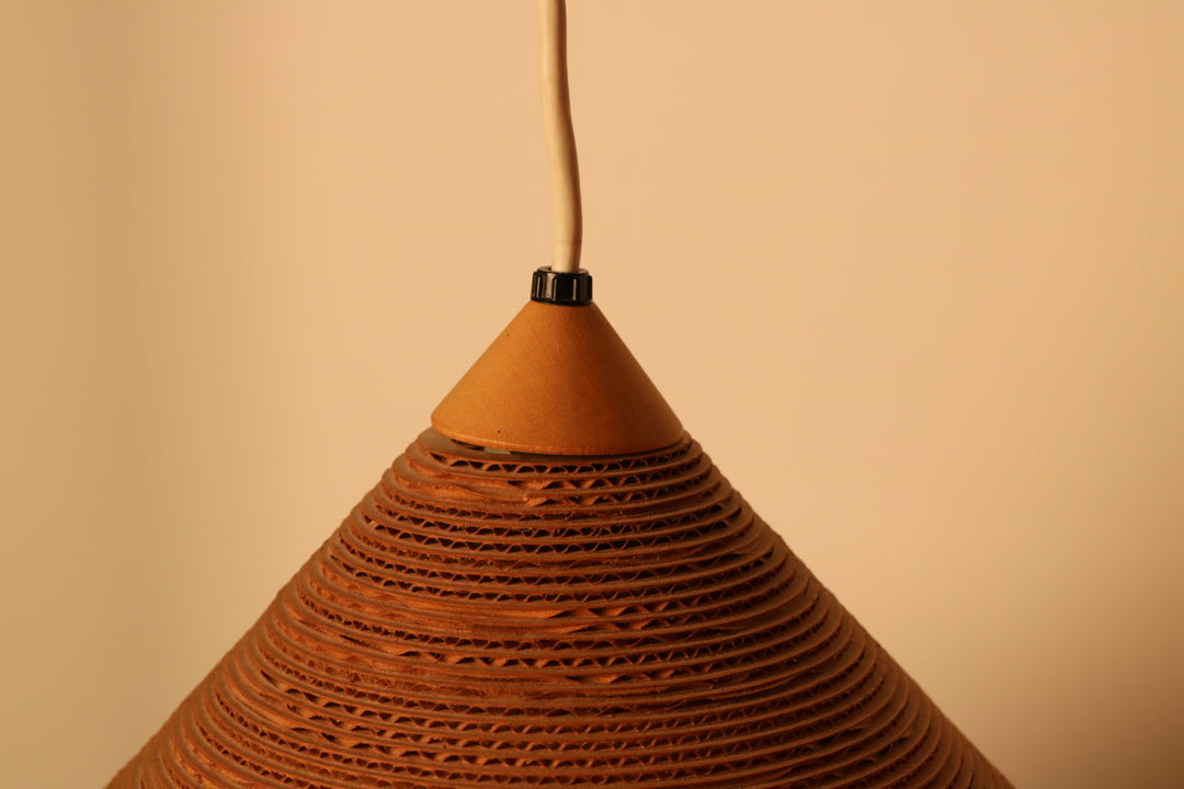 Frank Gehry corrugated cardboard hanging pendant lamp 1980s – Limbo Decor