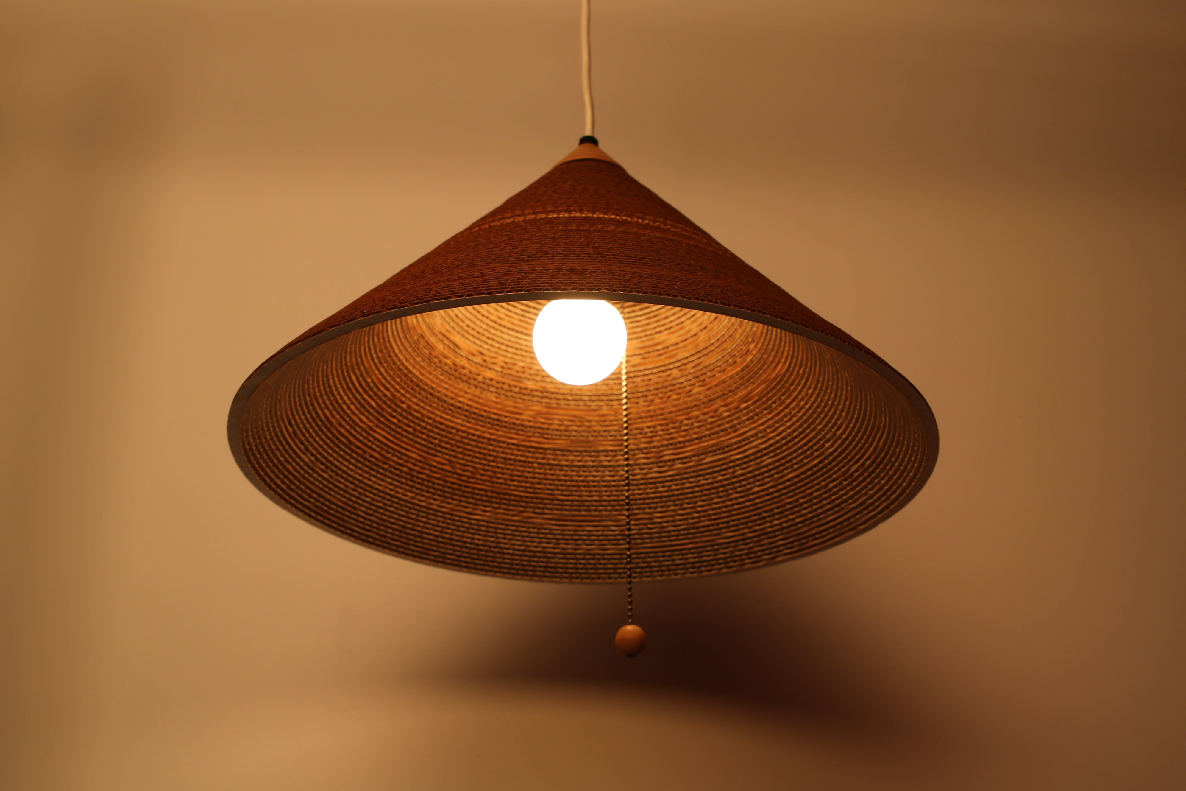Frank Gehry corrugated cardboard hanging pendant lamp 1980s – Limbo Decor